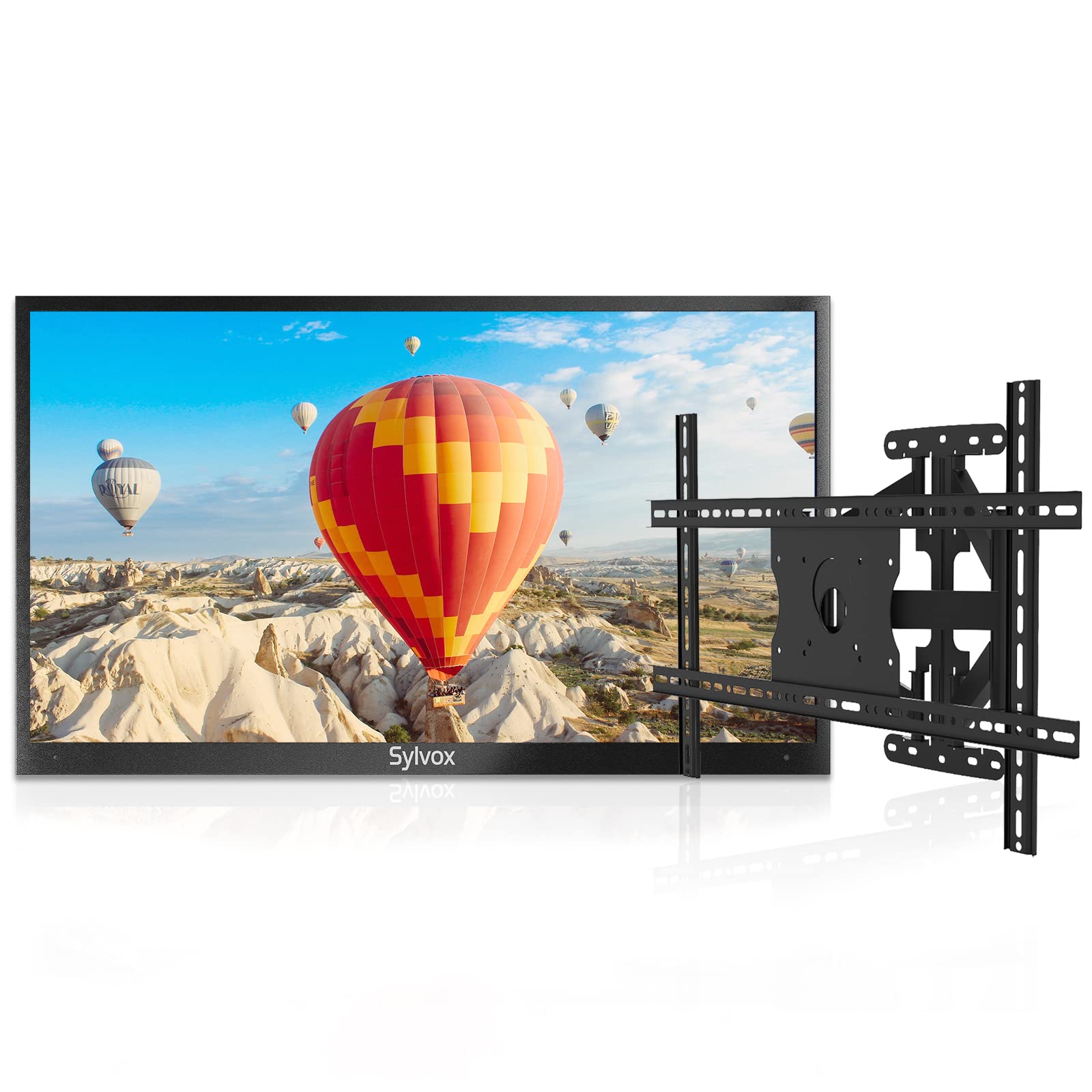 SYLVOX 43 inch Outdoor TV, Waterproof 4K Ultra HD HDR Smart TV with Bluetooth WiFi Function with Waterproof Wall Mount for Partial Sunshine Areas