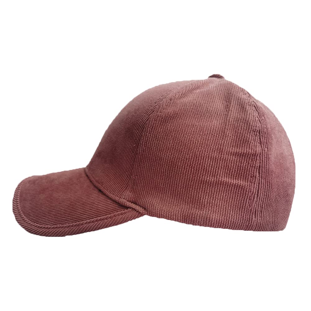 MILLUM Casual Corduroy Baseball Cap for Men Women Dad Hat 6 Panel Classic Adjustable Low Profile Cotton Caps (Pink)