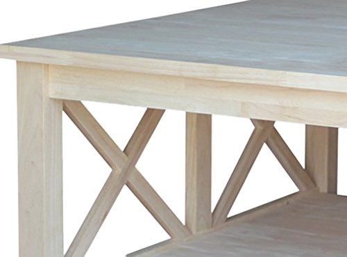 International Concepts Hampton Square Coffee Table, Unfinished