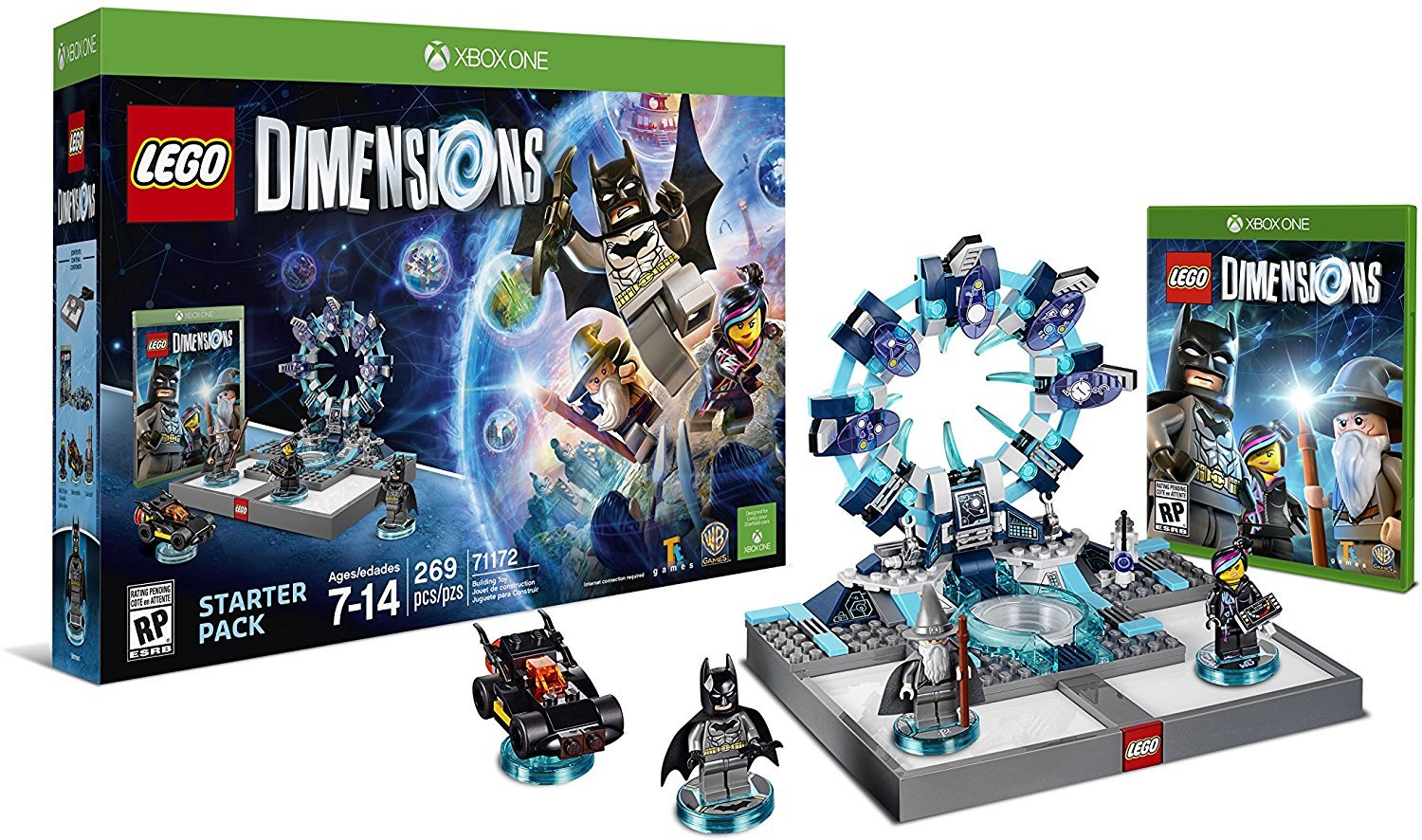Lego Dimensions Starter Pack + PowerPuff Girls Team Pack + Portal 2 Level Pack + Fantastic Beasts Tina Goldstein Fun Pack for Xbox One