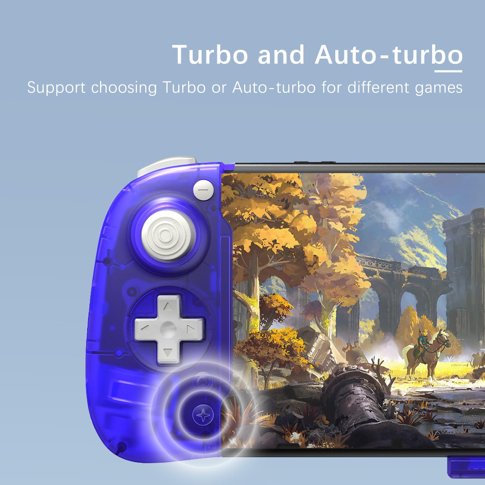 RetroFlag Switch Handheld Controller,Switch Split Pad Pro Controller with Hall Effect Sensing Joystick, Switch Accessory Ergonomic Grip Backbone One Pad Compact,Dual Vibration Auto-turbo - Purple