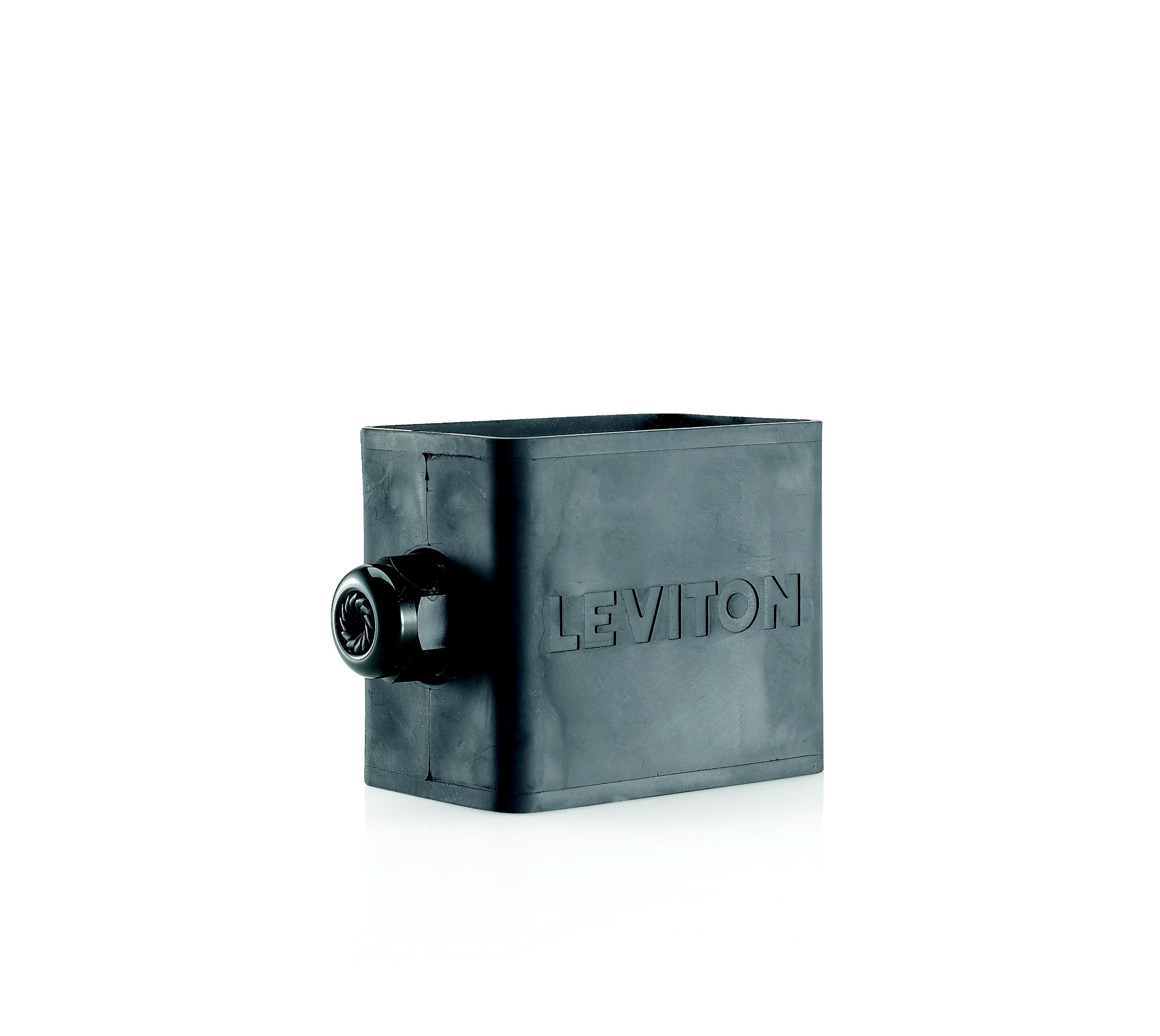 Leviton 3059-1E Portable Outlet Box, Sing-Gang, Standard Depth, Pendant Style, Cable Diameter 0.230-Inch 0.546-Inch, Black