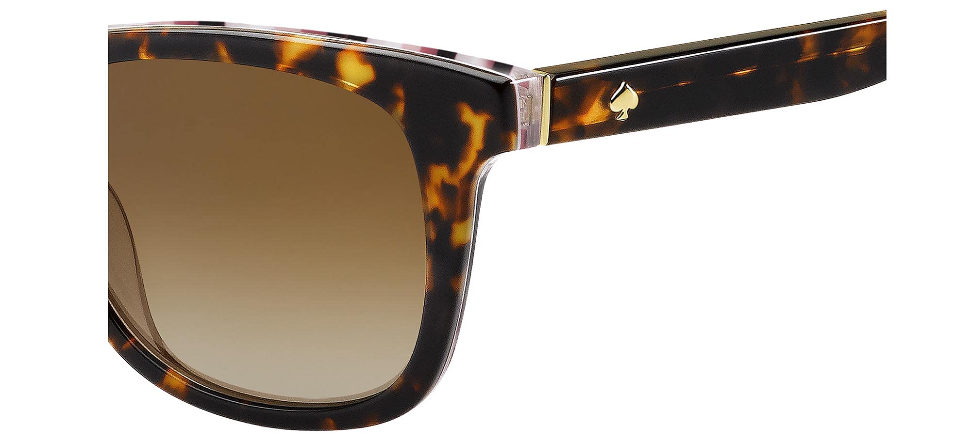 Kate Spade New York Women's Charmine/S Oval Sunglasses, Havana Pattern/Polarized Brown Gradient, 53mm, 17mm