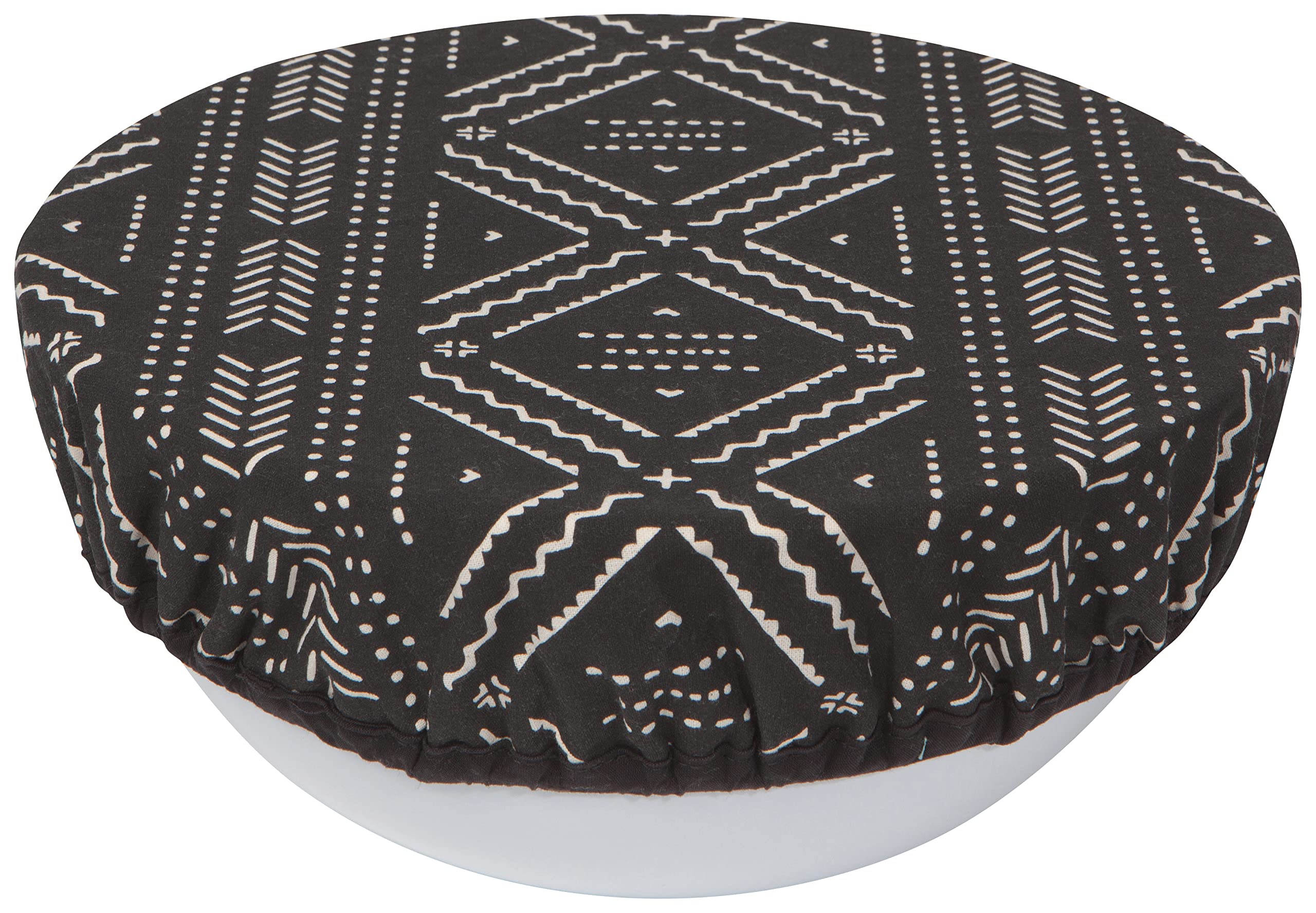 Now Designs Onyx Save It Reusable Cotton Bowl Covers 7.5 and 9.25 inch, Set of 2