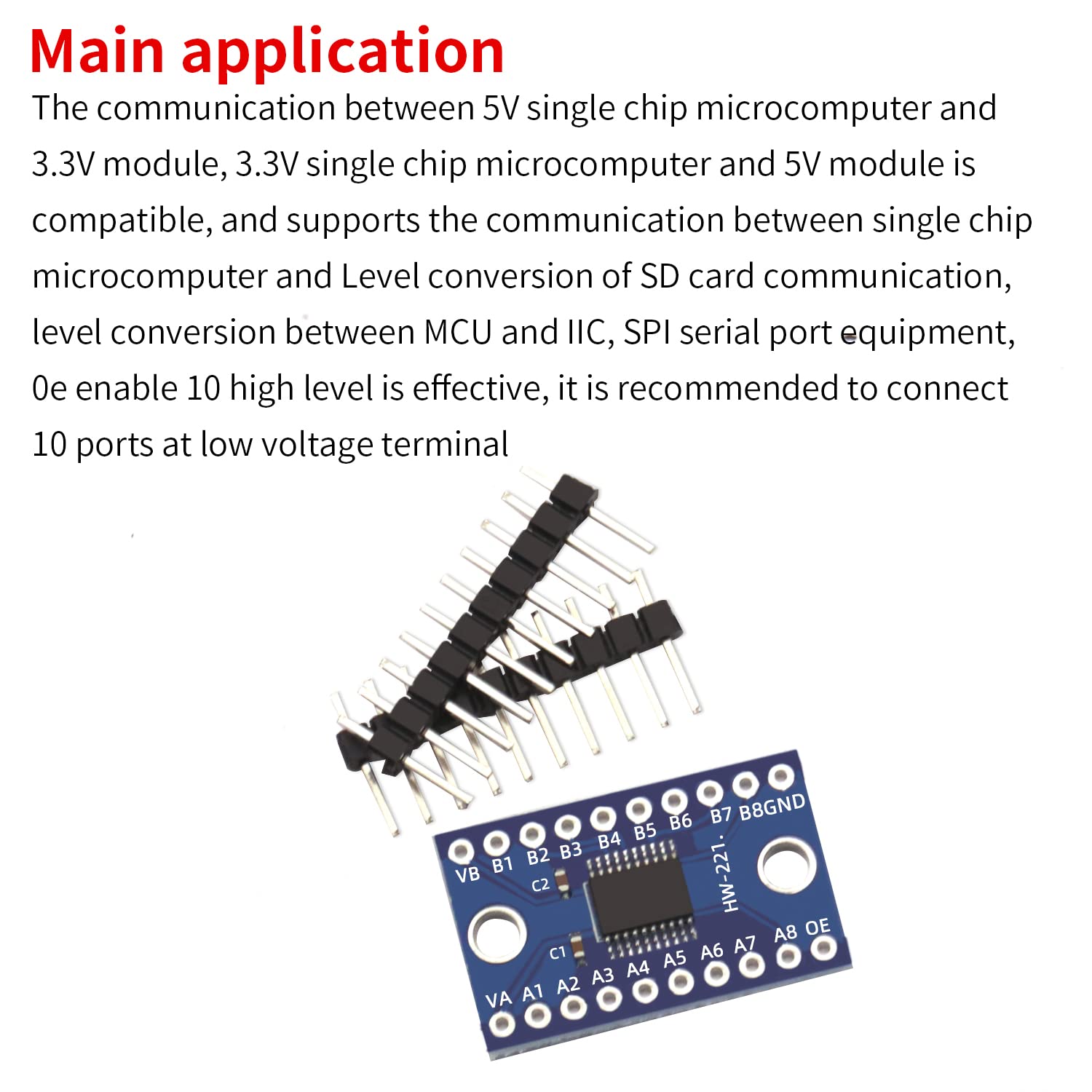 V TELESKY 10Pcs TXS0108E 8-Channel Bi-Directional Logic Level Converter Module 3.3V to 5V Shifter for Arduino