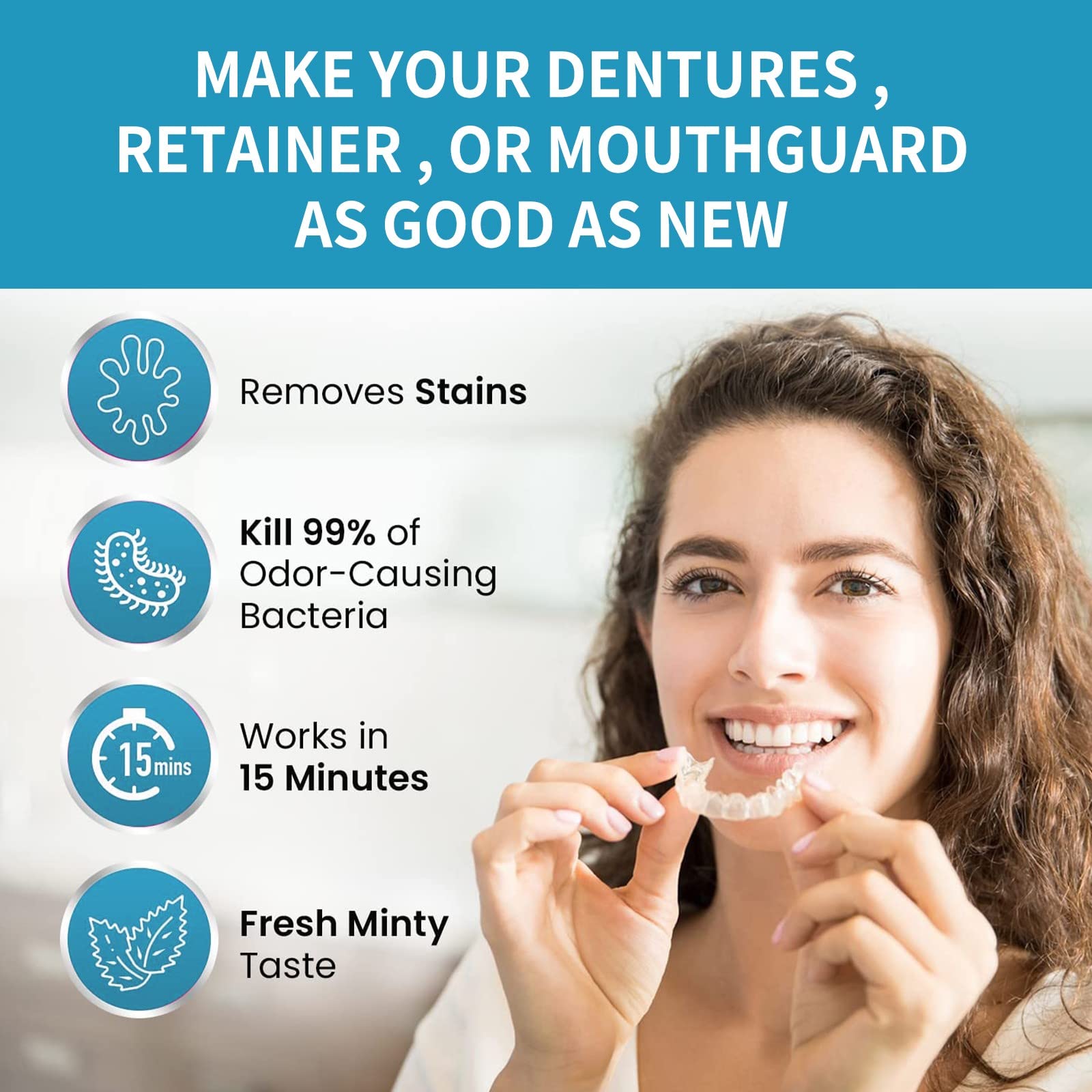 to Faced Denture Cleaner Oral Cleaning Care Fresh Breath Removing Stains Whitening Dentures Cleaning Teeth Whitening Teeth 30ml Wedding Lip Balm (Pink-A, One Size)