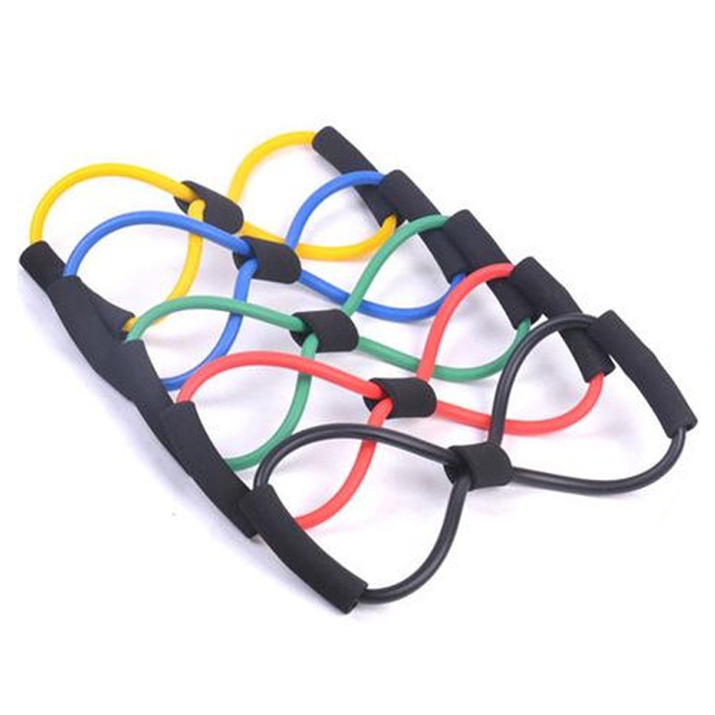 Kathleen0 Pull pe 8 Shaped Gym Equipment Home Accessories Yoga Sports Exercise Pilates Fitness Elastic Rubber