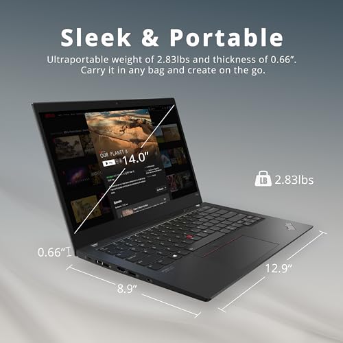 Lenovo Thinkpad T14s Gen 2 14.0" UHD Business Laptop, Intel Core i7-1165G7, 16GB RAM, 512GB SSD, Fingerprint Reader, Backlit Keyboard, WiFi 6E, Bluetooth, Win 11 Pro, Black, 32GB Hotface USB Card