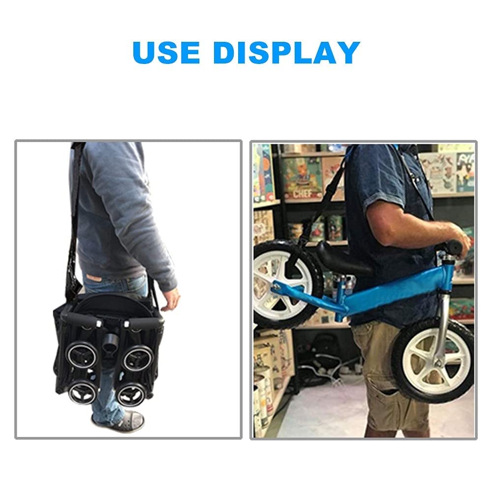 MiOYOOW Scooter Shoulder Strap, Scooter Carrying Strap with Non-Slip Shoulder Pad Adjustable Shoulder Straps Belt Band for Carrying Bikes Yoga Mat Skateboard
