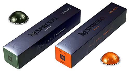 Nespresso VertuoLine (European Version) Espresso Assortment of Coffee: Il Caffe, Orafio 20 Capsules Pods