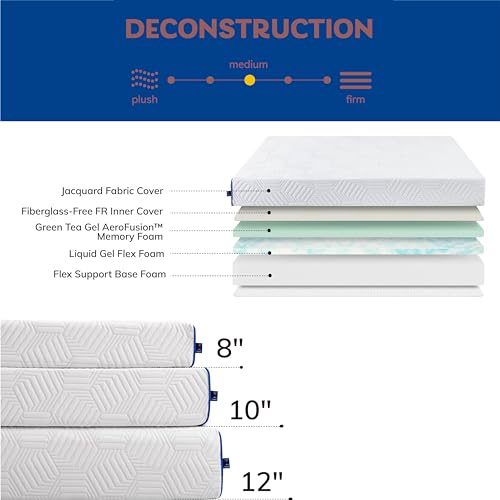 STELSIPLIY Twin Size 8" Mattress,Gel Memory Foam Mattress Made for Cool Sleep,Medium Firm Pressure Relieving Hybrid Mattress in a Box,Evenly Supported and Breathable,CertiPUR-US