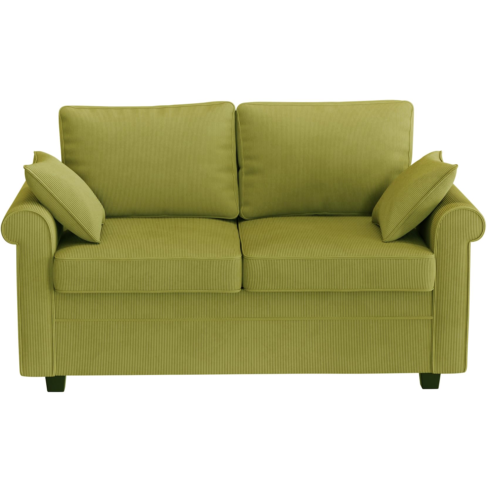koorlian Sleeper Sofa Bed, Corduroy Fabric Pull Out Mattress Couch, 2 in 1 Sleeper Sofa Couch with Memory Foam