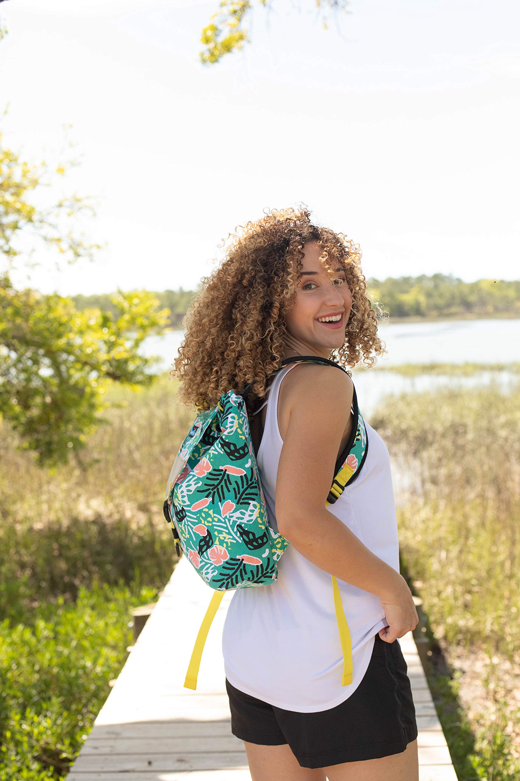 KAVU Satchel Pack Rucksack Travel, Hiking Backpack - Jungle Party