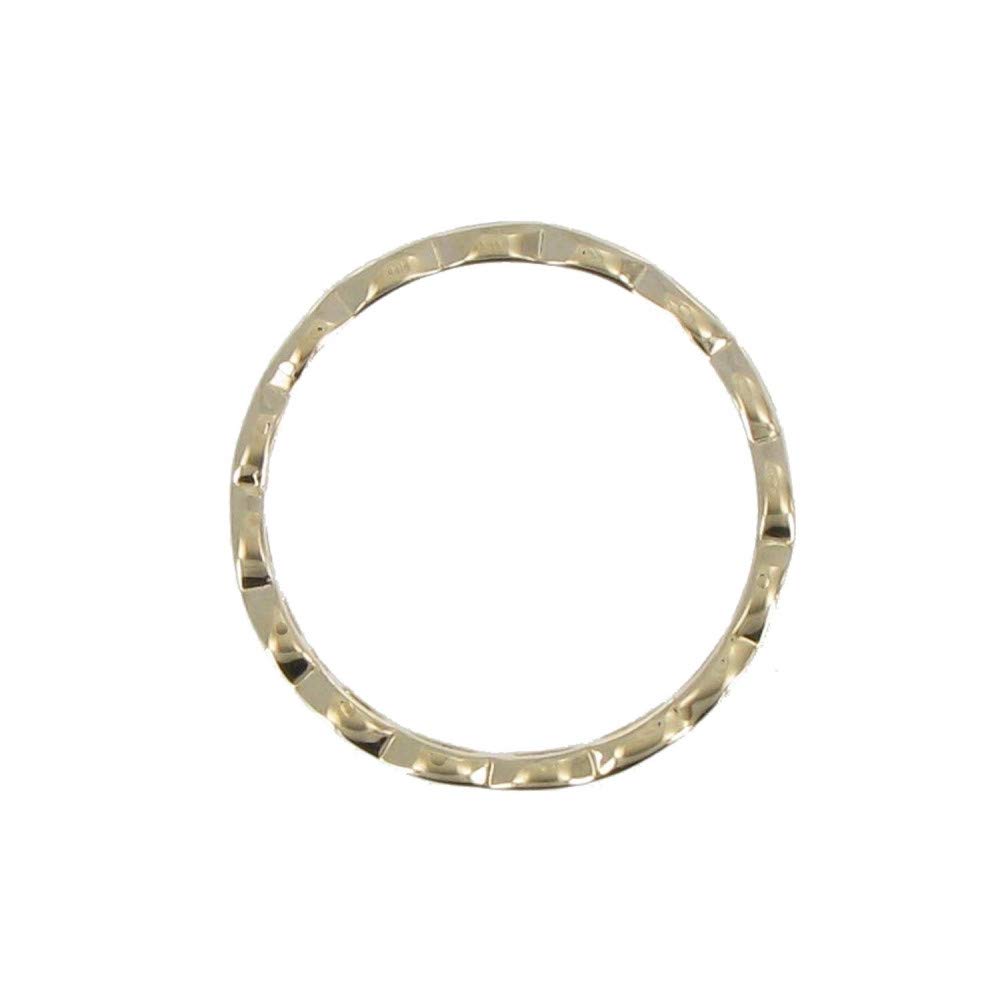 LES POULETTES JEWELS - Gold Plated Ring Almond Pierced - Size 9.5