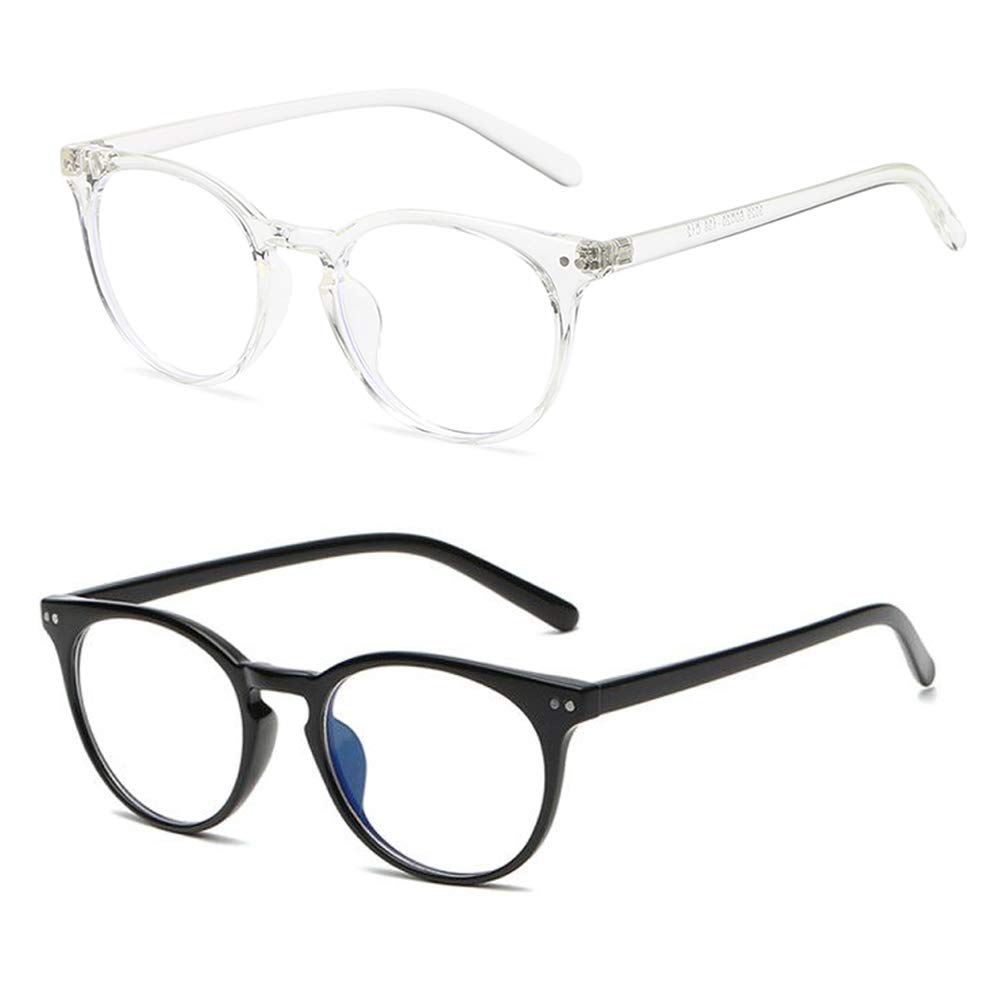 KECHIO Round Blue Light Blocking Glasses Vintage for Women Men Approved Anti Blue Ray Computer TV Reading Cut UV400 Eye Glasses