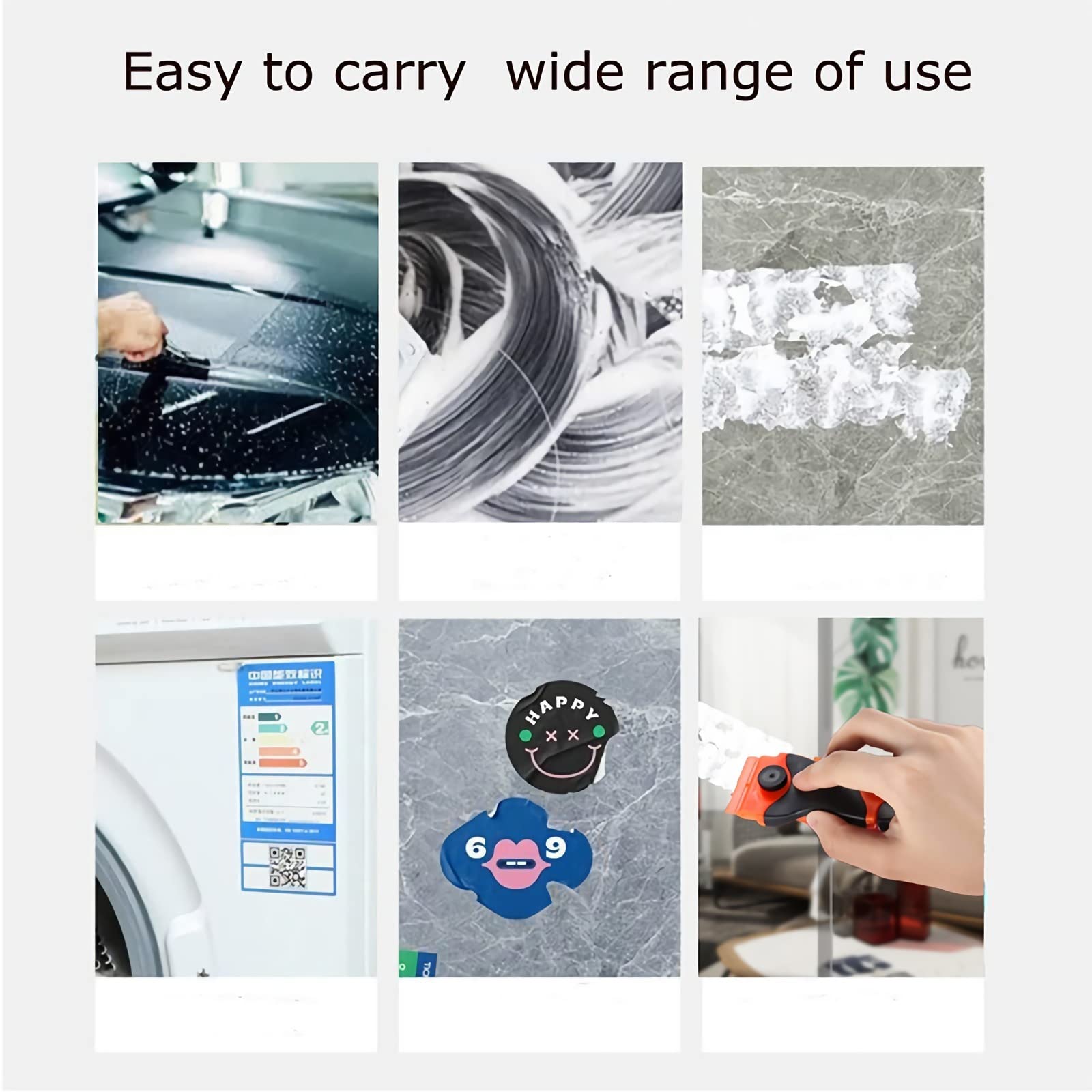 Razor Blade Scraper, Double Edged Razor Blade Scraper Tool with 20 Pcs Razor Blades, Glass Paint Remover Cleaning Scraper for Window, Decals, Tint, Stickers, Labels, Caulk, Adhesive, Glass Stove Top