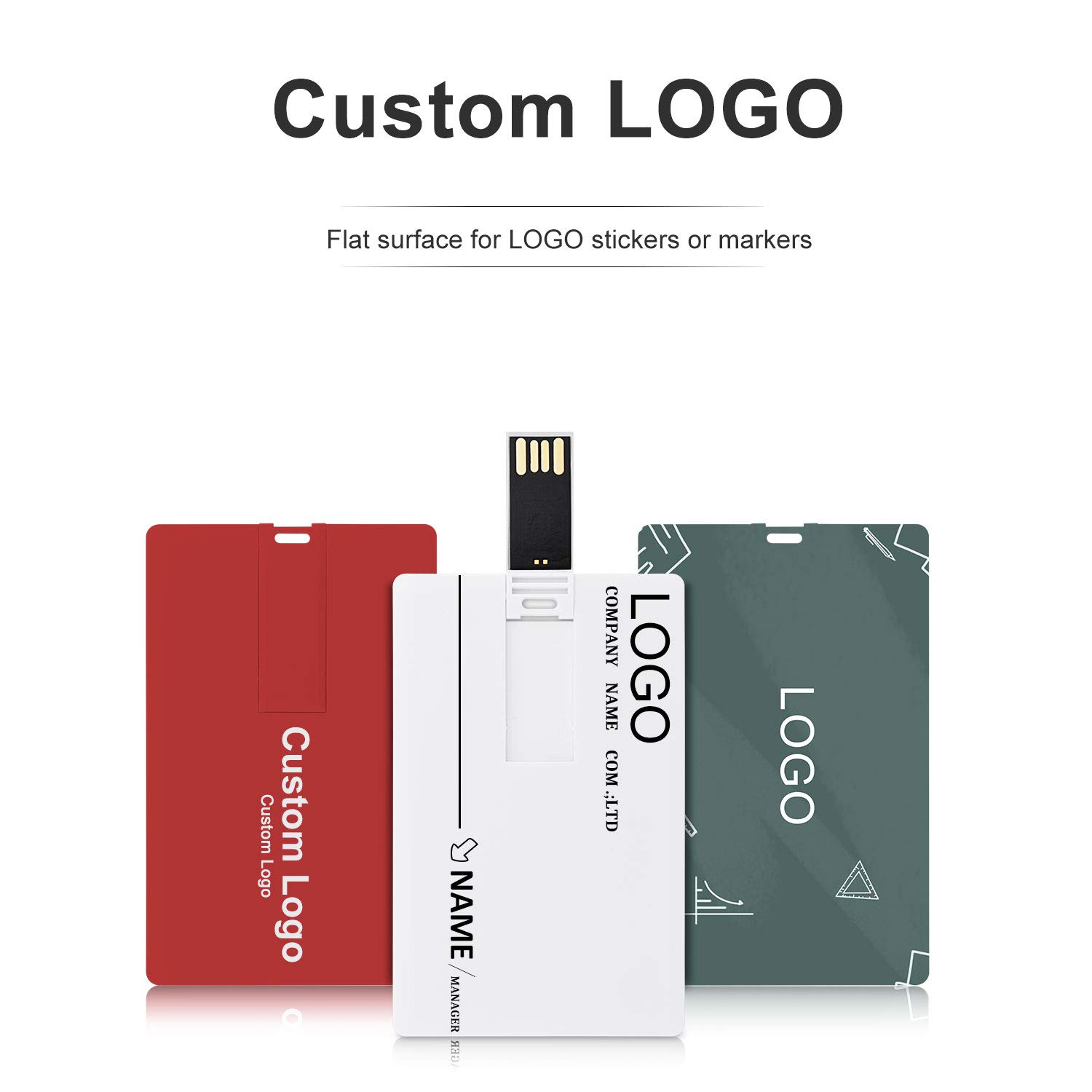 KEXIN 20 Pack 64GB USB Flash Drive Bulk USB Business Card Credit Card Bank Card Shape Flash Drive Memory Stick Key Credit USB Drives - Bulk USB Flash Drives - 64GB 20 PCS (White Card)