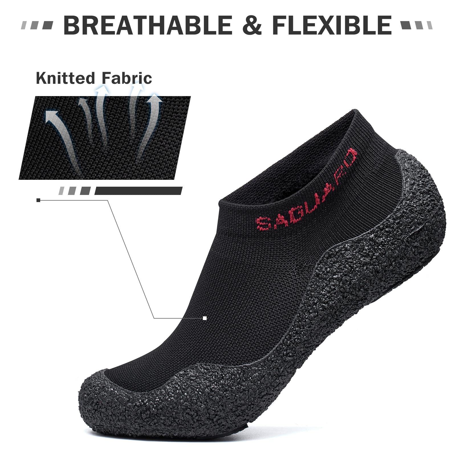 SAGUARO Minimalist Barefoot Sock Shoes for Women Non Slip Water Shoes Portable & Multi Purpose