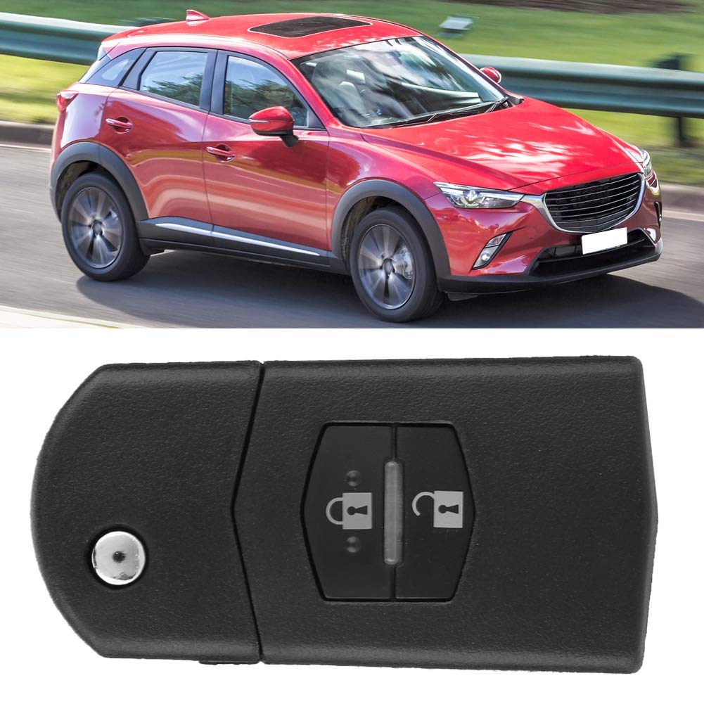 Key Fob Case for Mazda 2 3 5 6 RX8 MX5 2B, Flip 2 Button Key Fob Case Shell Cover Keyless Entry Remote Case Fit for Mazda 2 3 5 6 RX8 MX5 2B