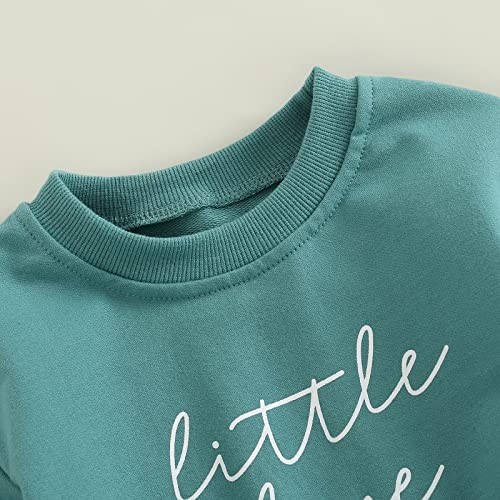 VINMEN Baby Girls Boys Valentines Sweatshirt Romper Letter Embroidery Long Sleeve Valentines Outfit