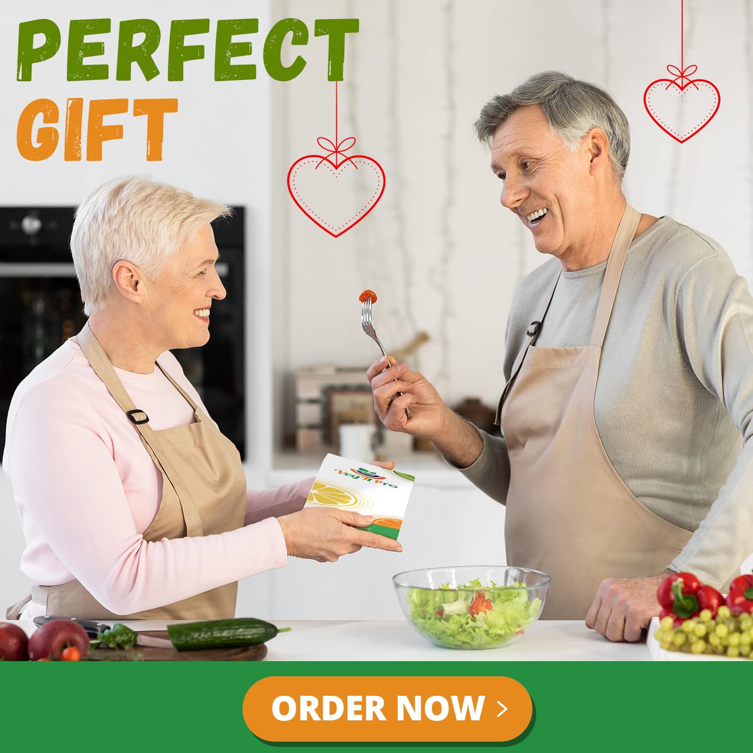 VegItPro 8" + 6.5" Vegetable Ceramic Blade Knives + Ceramic Knives for Cutting Lettuce + Vegetarian and Vegan Knife Set + Blade Protection Included