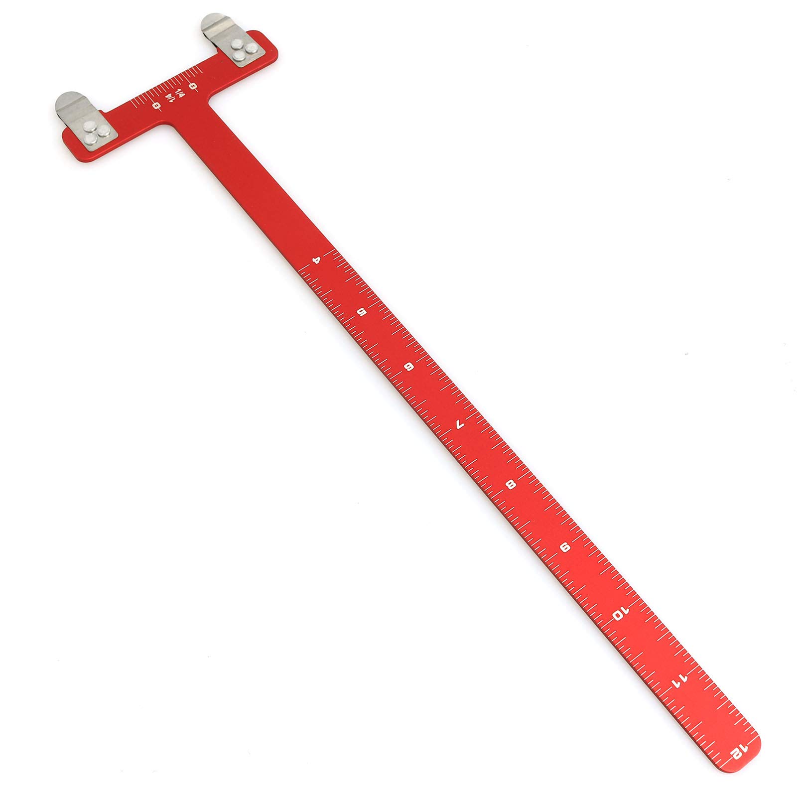 LQ Industrial T Square Bow Ruler 11.8 Inches Archery Bow Square T Shape Measurement Tool for Recurve Bow and Compound Bow Red