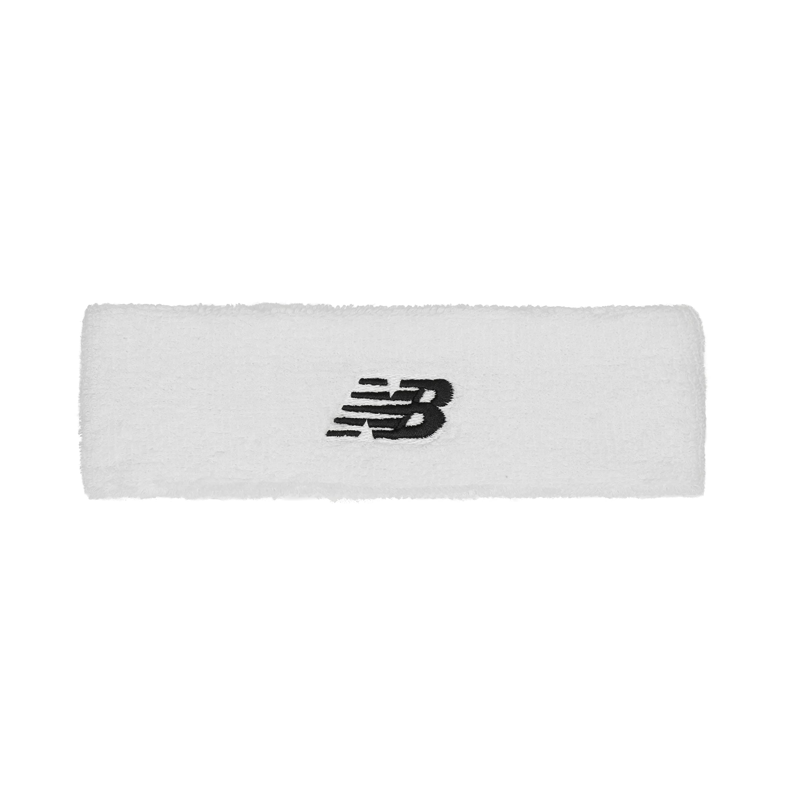 New Balance Unisex, Men's and Women's Athletic Terry Headband with NB Fresh & Dry Technology, White