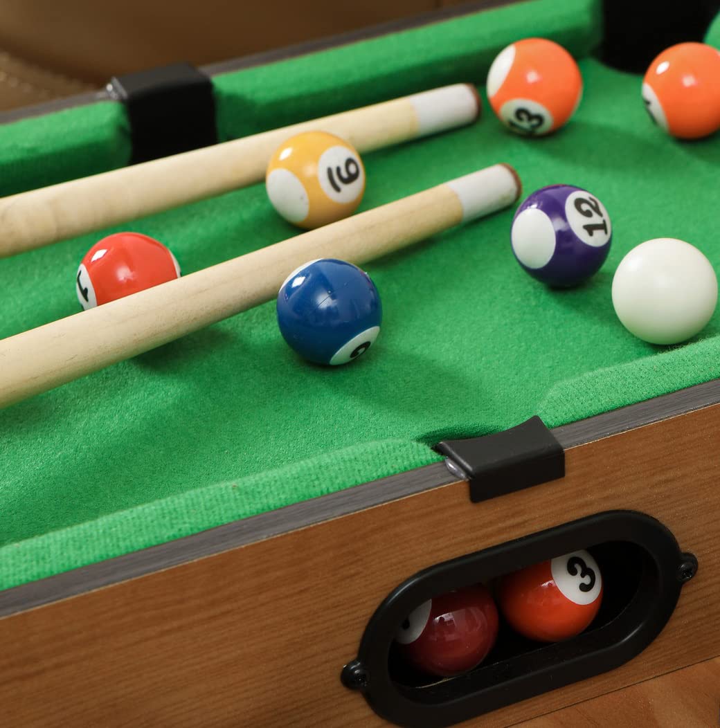 Shevshavan 14(inch) Mini Pool Table for Kids Mini Billiards Table-top Game Small Pool Tables Fun for Family Birthday Gifts for Kids