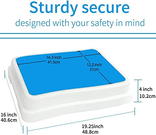Wefaner Bath Shower Step,Stackable Bathtub Non Slip Safety Step Stool, Indoor/Outdoor Handicap Wideing Hands Free Platform Medical Portable Stack-Able, for High Beds, Kitchens,Bathroom.
