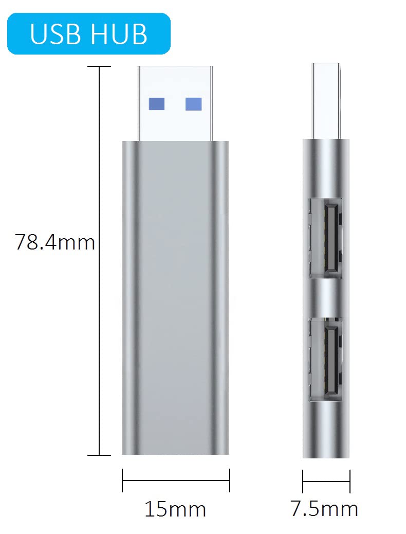 USB Hub 3.0 Extender 3-Port, sartyee Computer Networking Hubs for MacBook, Mac Pro, iMac, Ps4/5, Surface Pro,Flash Drive, Keyboard, Mouse, Windows