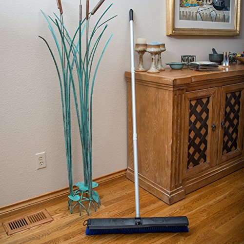 SPARTA Sweep Complete Floor Sweep with Squeegee for Catering, Buffets, Restaurants, Stainless Steel, 24 Inches, Blue, (Pack of 6)