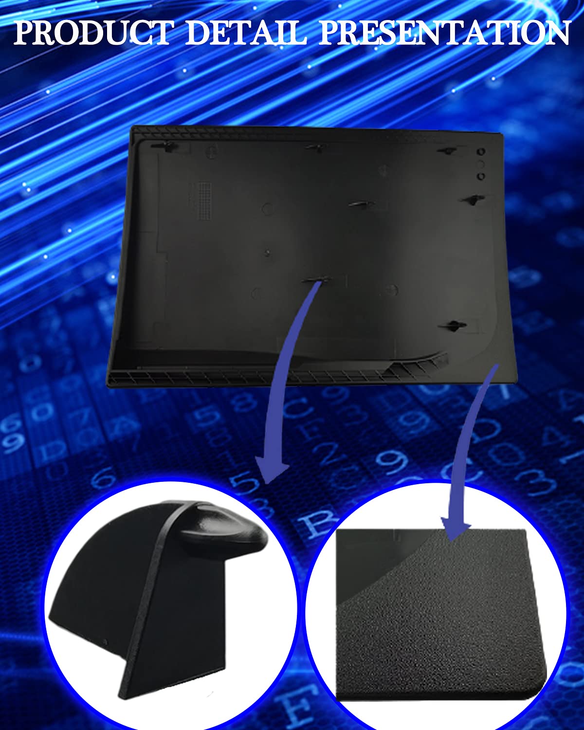 Joso Replacement Faceplate for PS5 Console, with Anti-Scratch Dustproof Case, Console Skin Fit for PS5 Disc Edition, for PS5 Accessories, Easy Installation - Black