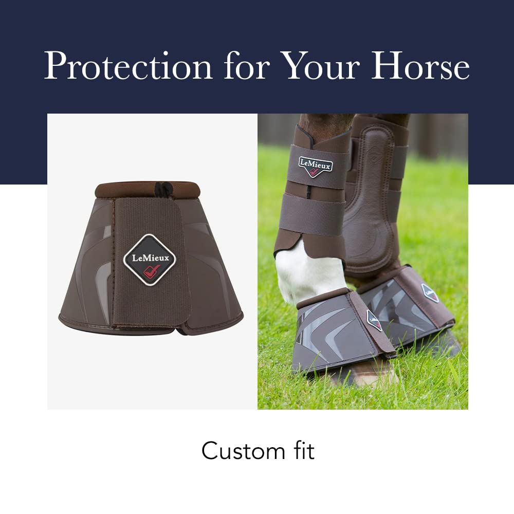 LeMieux Rubber Bell with Fleece Overreach Horse Boots - Protective Gear and Training Equipment - Equine Boots, Wraps & Accessories (Black - XLarge)