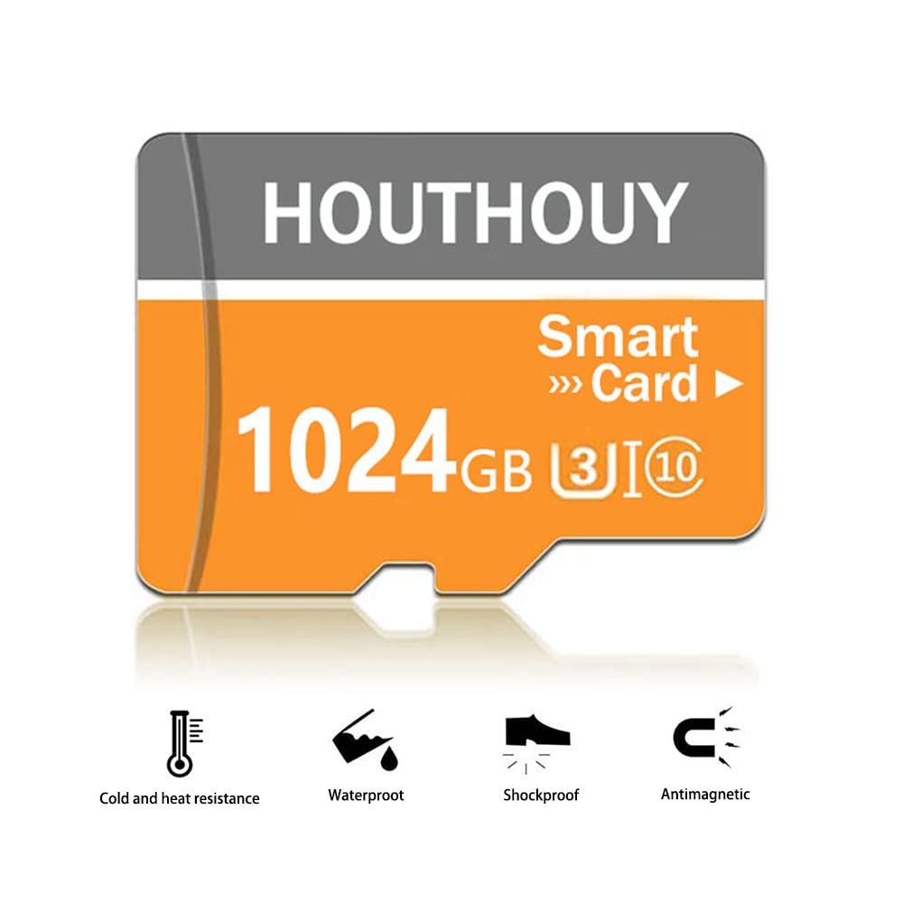 TF Card 1TB Memory Card 1024GB Class 10 High Speed Memory Card with Adapter TF Card for PC,Computer,Smartphone,Tablet,Drone,Dash Camera (Grey-1)
