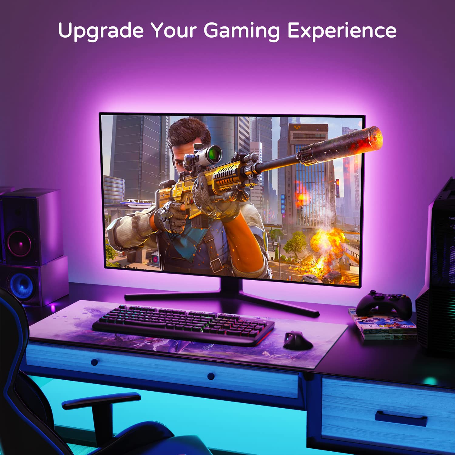 USB TV LED Backlight, Christmas Gift for teen, women,men, LED lights for PC Monitor