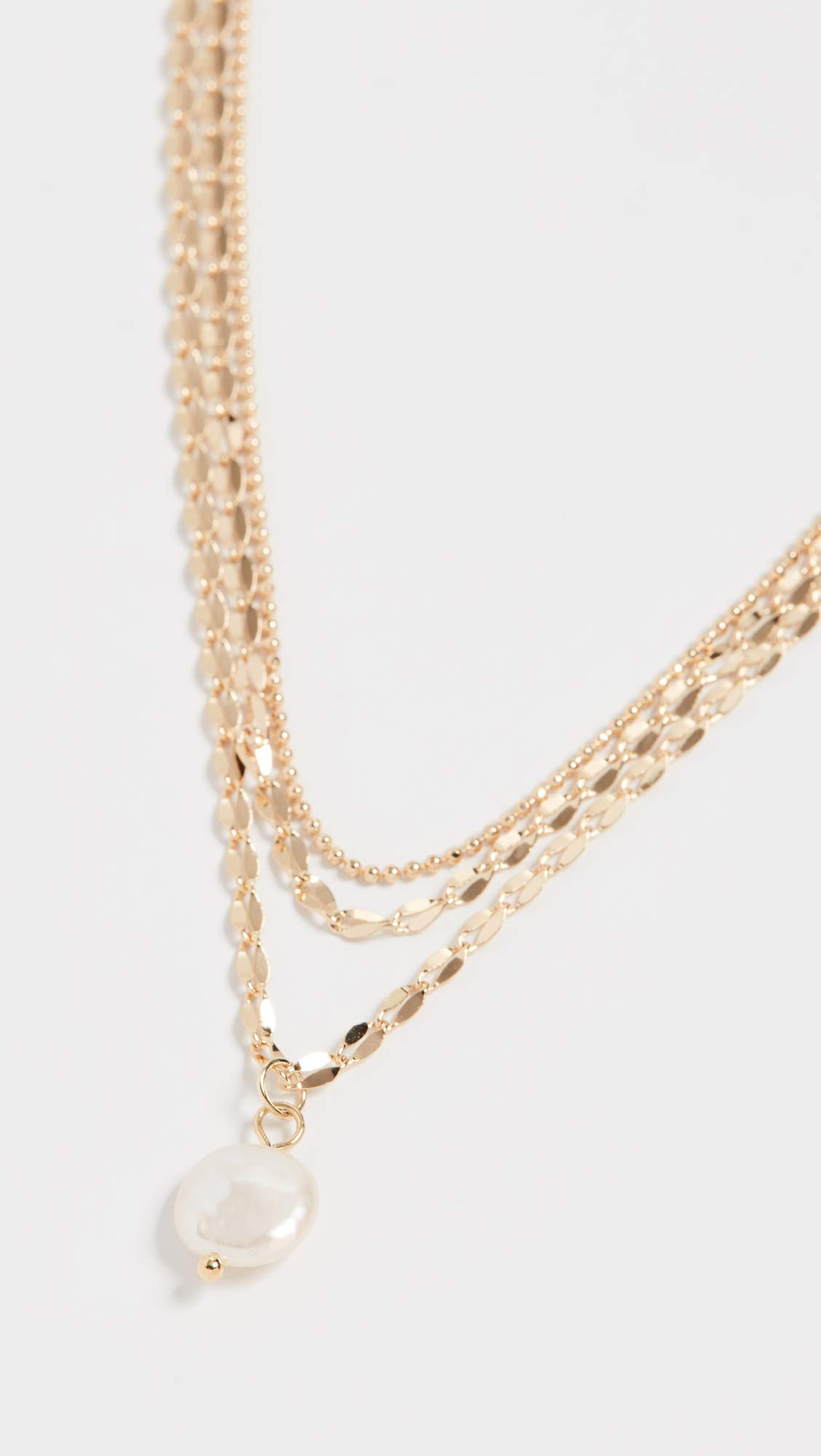 Jules Smith Women's Layered Freshwater Pearl Mop Necklace, Gold/Pearl, One Size