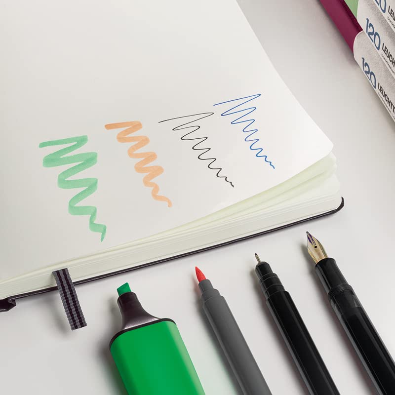 LEUCHTTURM1917 - 120G Special Edition - Medium A5 Ruled Hardcover Notebook (Black) - 203 Numbered Pages with 120gsm Paper