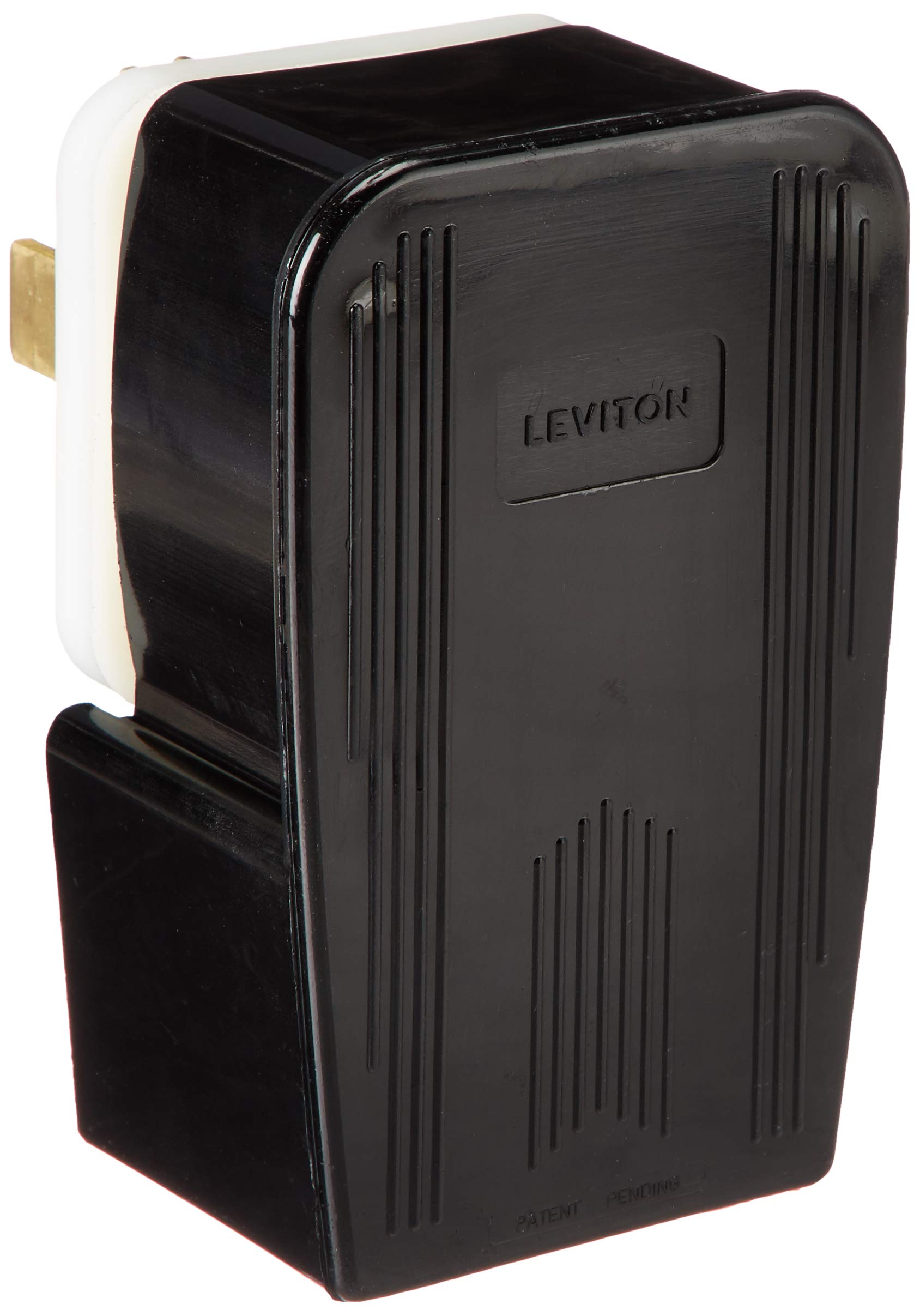 Leviton 8462-P 60 Amp, 250 Volt- 3PY, Straight Blade, Plug, Industrial Grade, Grounding, Angle, Black