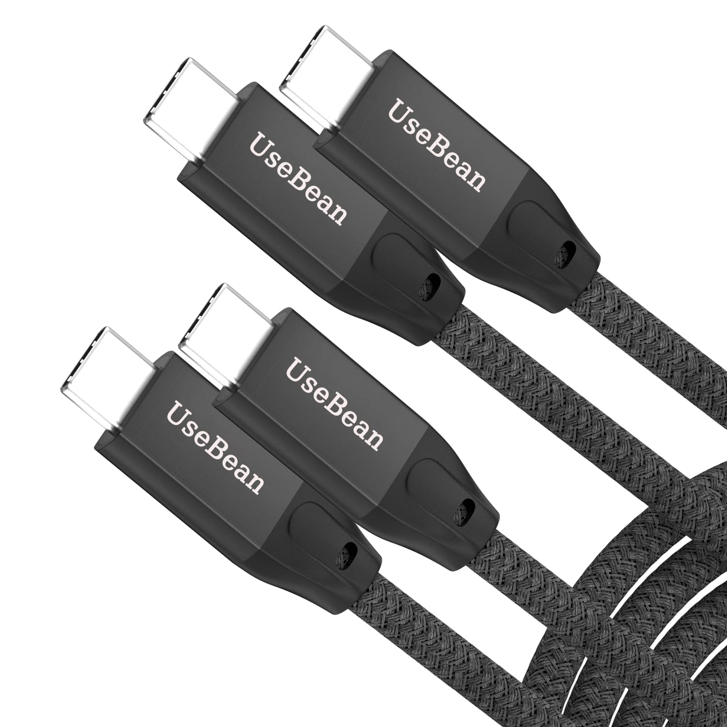 UseBean USB C to USB C Cable 100W 15FT 2Pack, USB C 3.2 Gen 2X2 20Gbps Data Cable 4K Video, Type-C PD Fast Charging Cord, for MacBook Pro, iPad Mini 6/ Pro, Galaxy S24+/S24 Ultra/S23, Switch