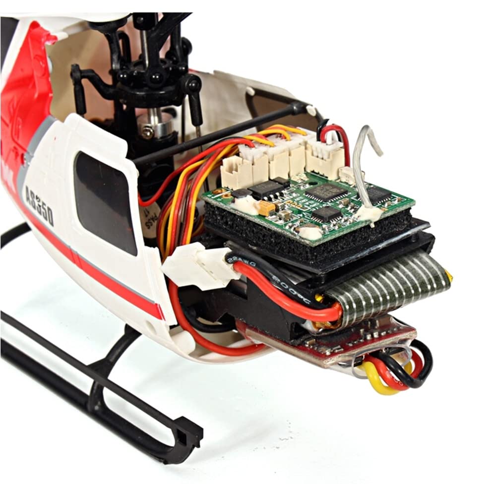 shultainoum WLtoys XK K123 6CH Brushless AS350 Scale RC Helicopter with 2 Batteries Perfect for 3D Flight and Aerobatics