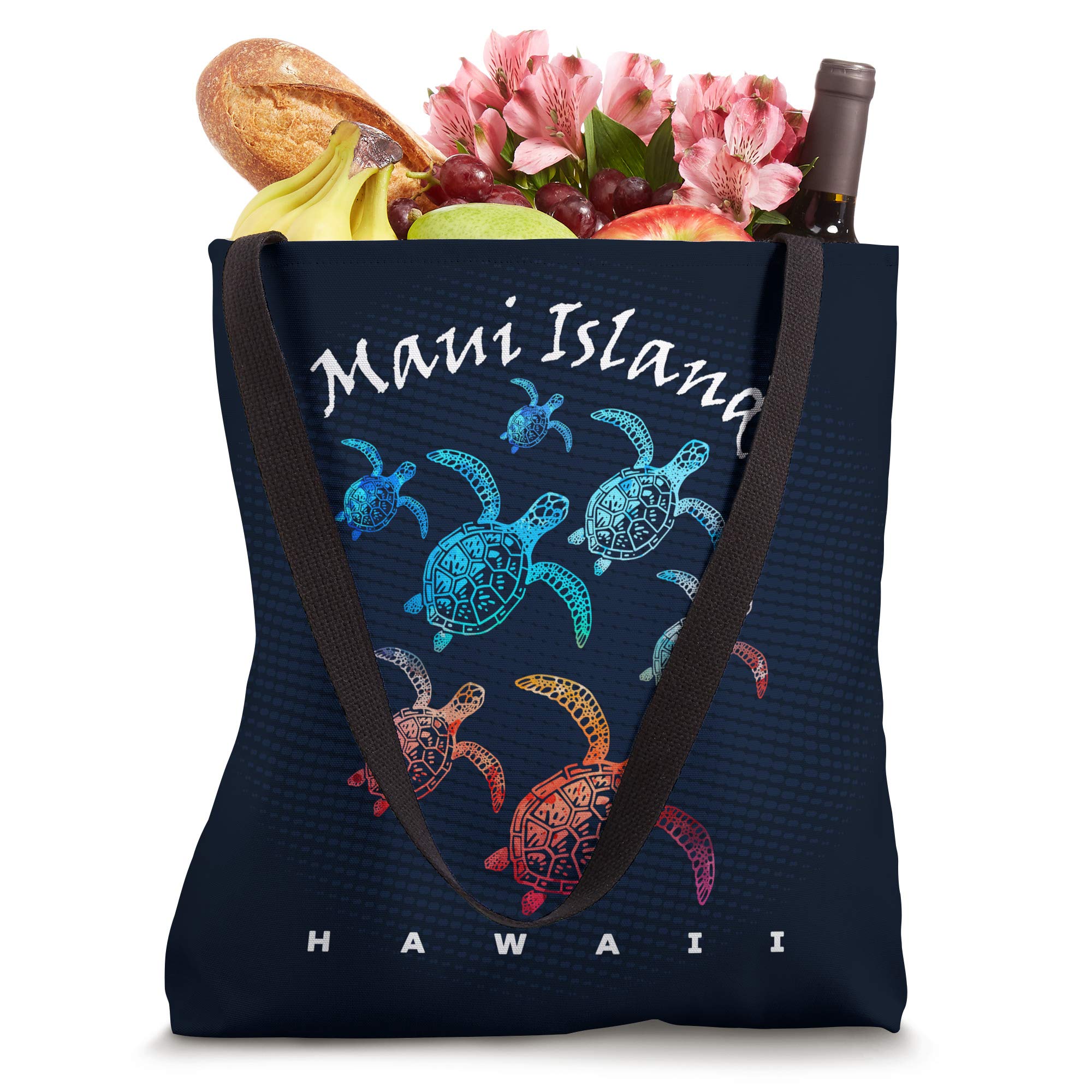 MAUI ISLAND HAWAII Beach Vacation Trip Vintage Sea Turtles Tote Bag