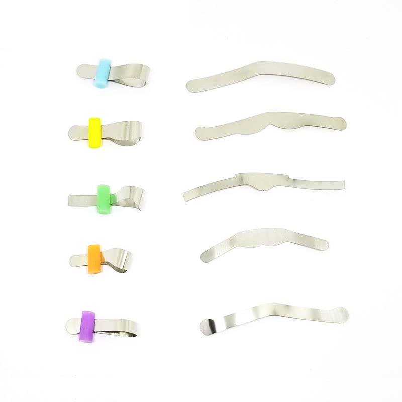 TEPTOARCH Lab Forming Sheet 50pcs/Box Orthodontic Sectional Contoured Metal Matrice Polyester Dentist Material for Adult/Child