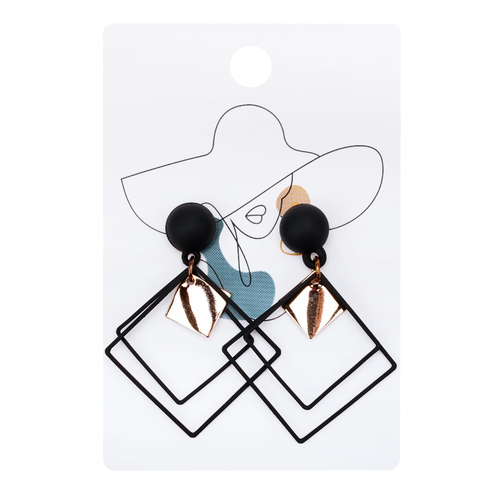 joycraft 100Pcs Earring Cards, 2.36"x3.54" White Earring Display Cards, Aesthetic Lady Earring Hanging Cards Set, Personalized Jewelry Cards for Selling, Retail, DIY Ear Studs Display Supplies