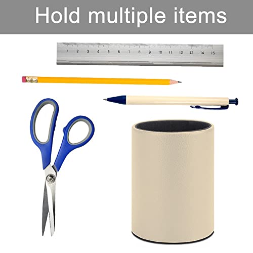 LGBT Gay Pride Flag Pen Holder PU Leather Pencil Cup Cute Desk Organizer Makeup Brush Box for Home Office