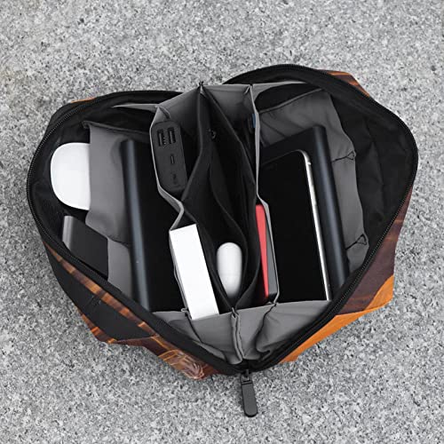 Travel Cord Organizer, Tech Organizer, Electronics Organizer, Cable Organizer Bag, Thanksgiving Fall Pumpkin Fruit