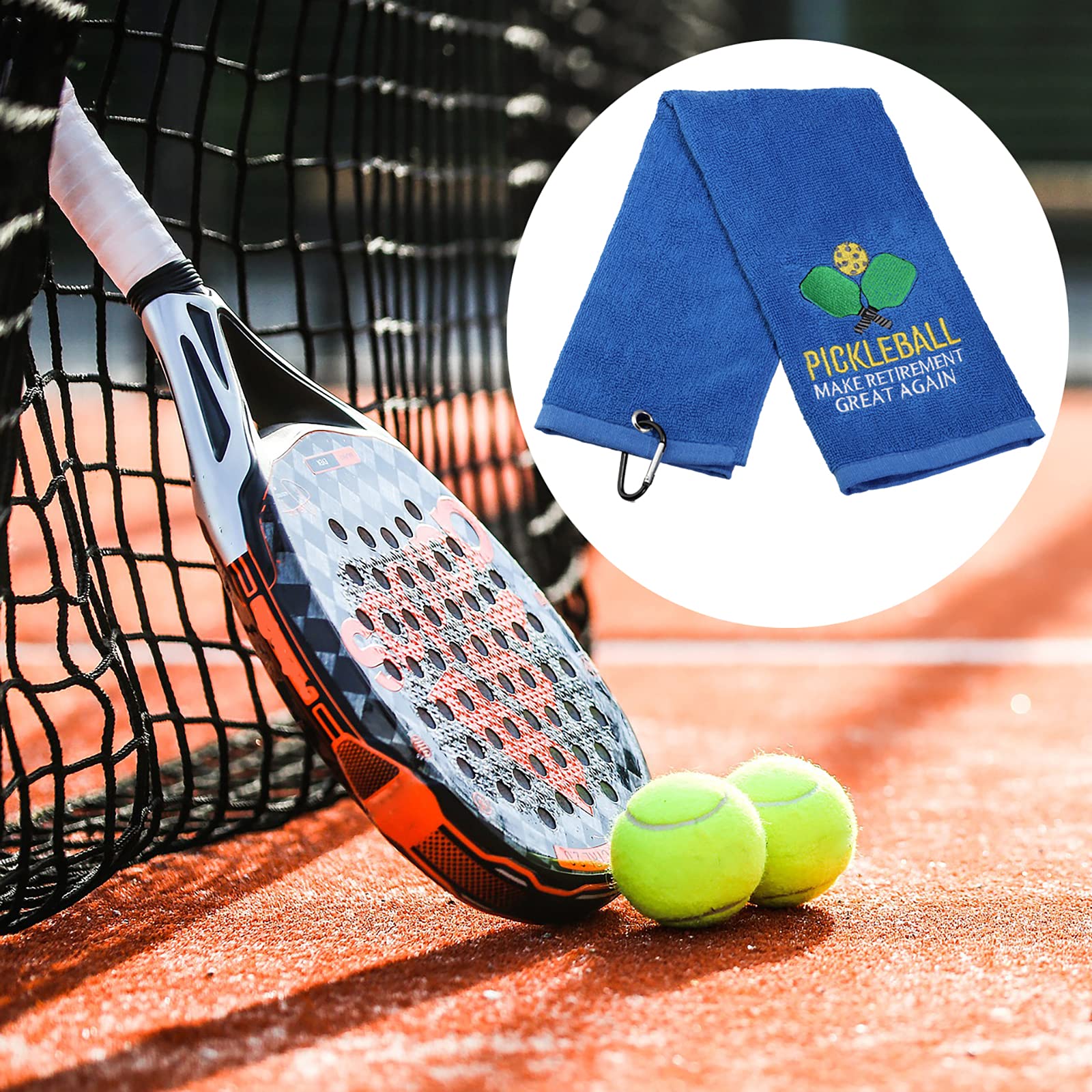 LEVLO Pickleball Sports Lovers Gift Pickleball Make Retirement Great Again Towels for Pickleball Lovers Gifts (PICKLEBALL MAKE RETIREMENT GREAT AGAIN)