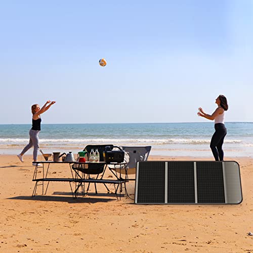 Shawllar 100 Watt Portable Solar Panel for Camping, Waterproof Foldable Solar Panels with USB Output for Sports, Solar Panel Chargers for Jackery Explorer/Bluetti/Ecoflow/Anker/Goal Zero Power Station