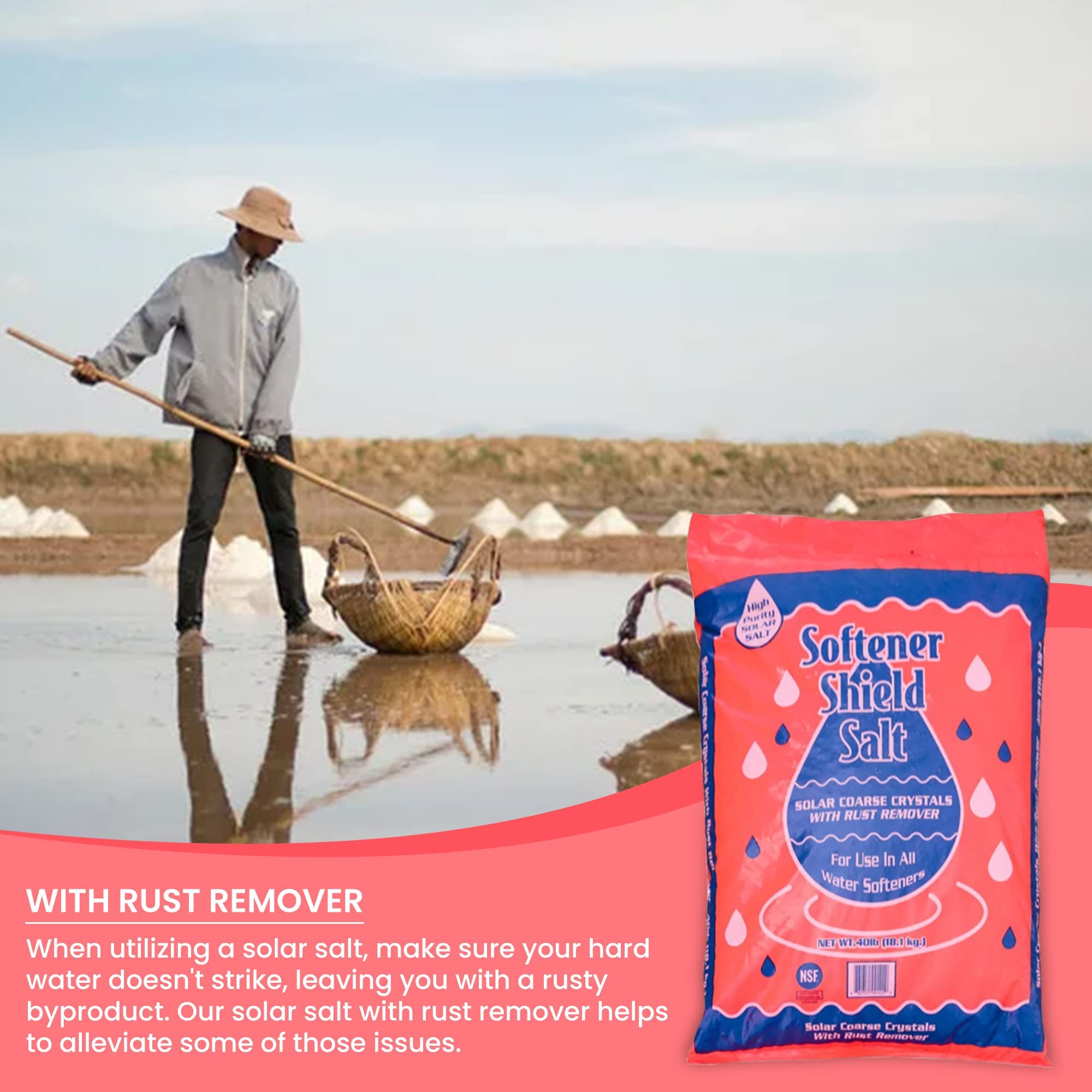Softener Shield Salt w/ Rust Remover for Water Softeners