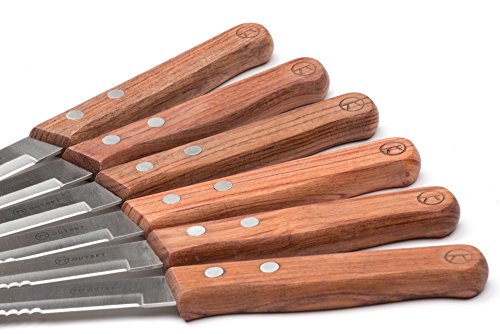 Outset QB90 Cutting, Set of 6, Rosewood Steak Knives Set of 6