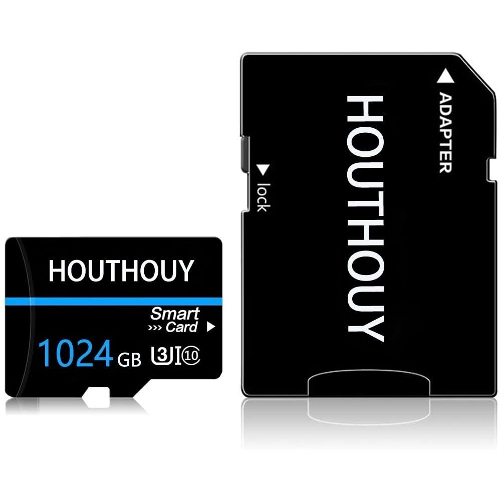 TF Card 1TB Memory Card 1024GB Memory Card with Adapter Memory Card for PC,Computer,Smartphone,Tablet,Drone,Dash Camera (Black)